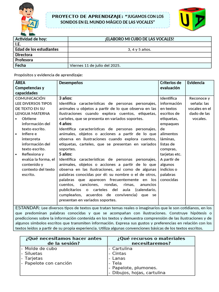 Viernes 11 de Julio Del 2025 (1) SDSDSDSD | PDF | Aprendizaje | Salón ...