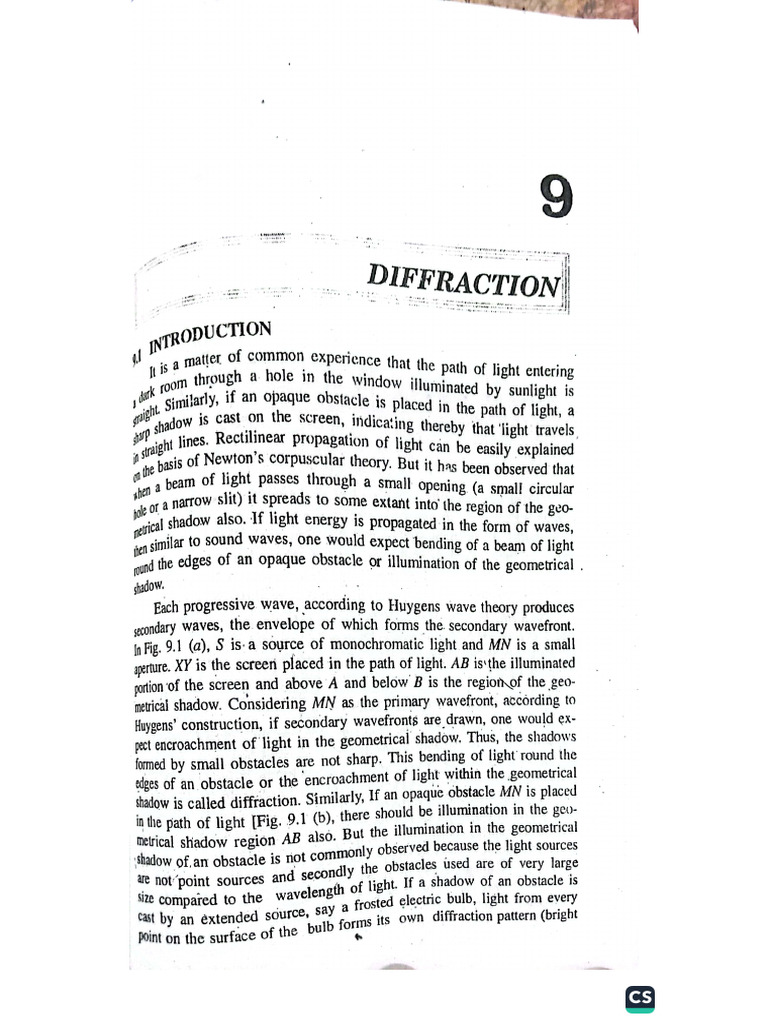 Diffraction (Physics) | PDF