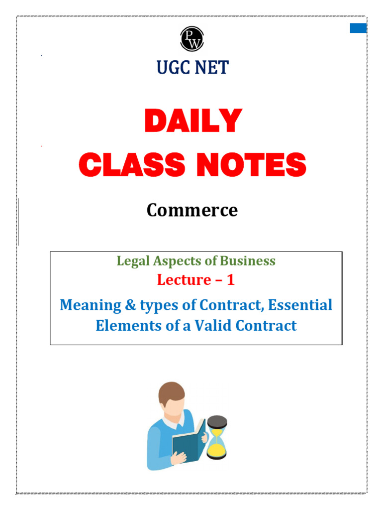 Legal Aspects of Business 01 - Daily Class Notes | PDF ...