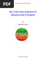 COC Exam Questions For MLS | PDF