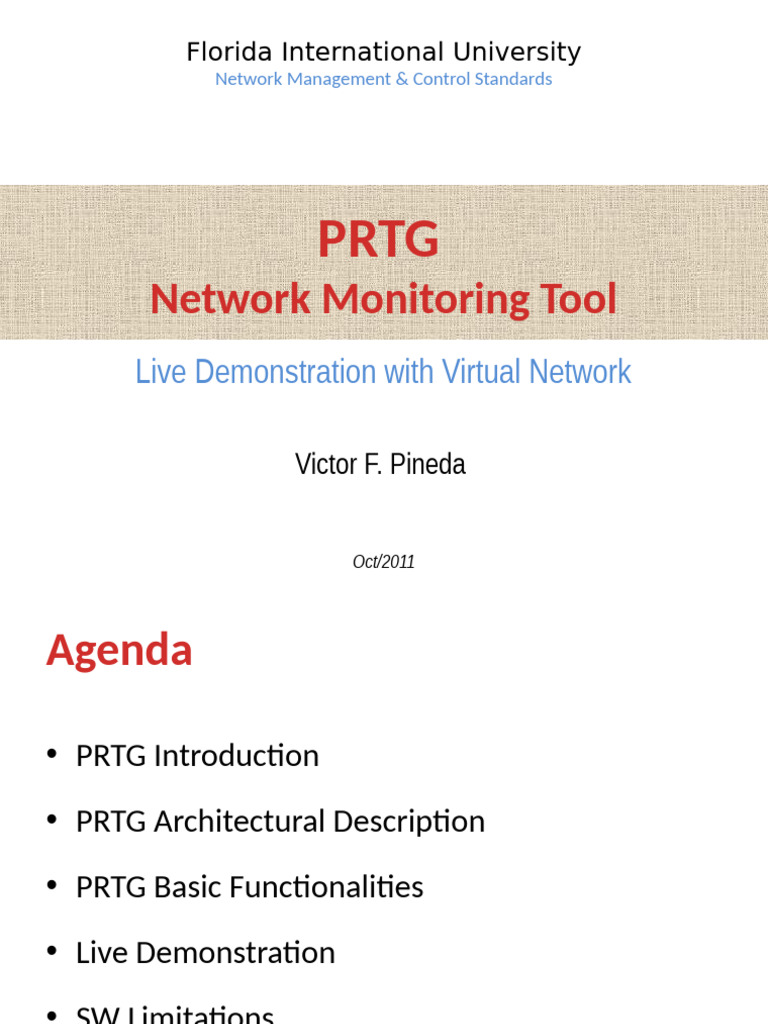 PRTG Network Monitoring Overview | PDF | Computer Network | Server ...