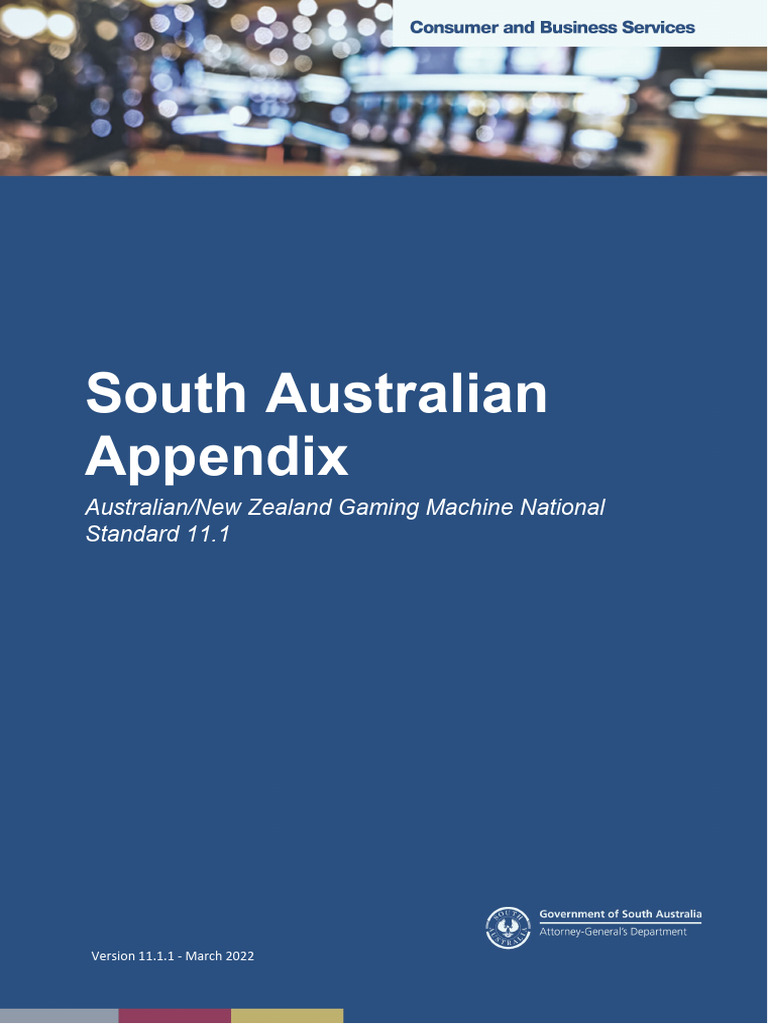 South Australian Gaming Machine Standards | PDF | Slot Machine
