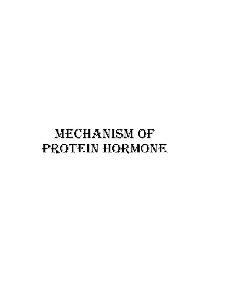 Mechanism of Protein Hormone | PDF