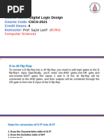 JK to D Flip Flop Conversion Guide | PDF