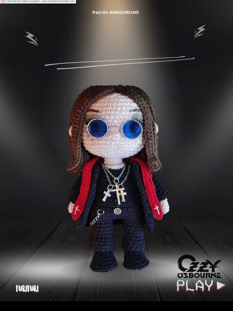 Ozzy Osbournefuri Furi - Pdf-Esp | PDF | Amigurumi | Tejer