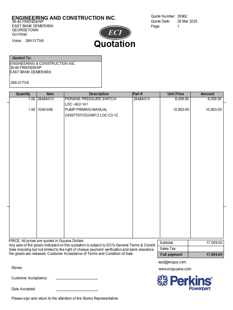 Peachw - Eci Quote-Perkins | PDF