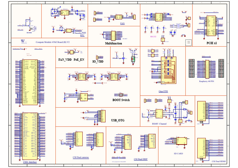 Compute Module 4 PoE Board (B) SchDoc | PDF