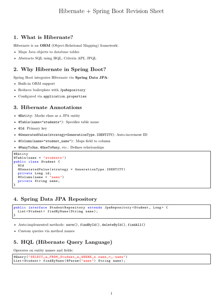 Hibernate Revision | PDF | Data Management | Software Engineering