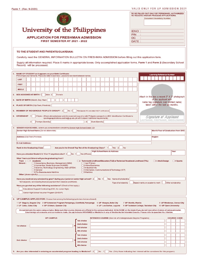 UP College Admissions 2021 1215222934 | PDF