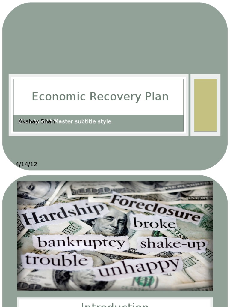 Economic Recovery Plan Proposal | PDF | Social Science