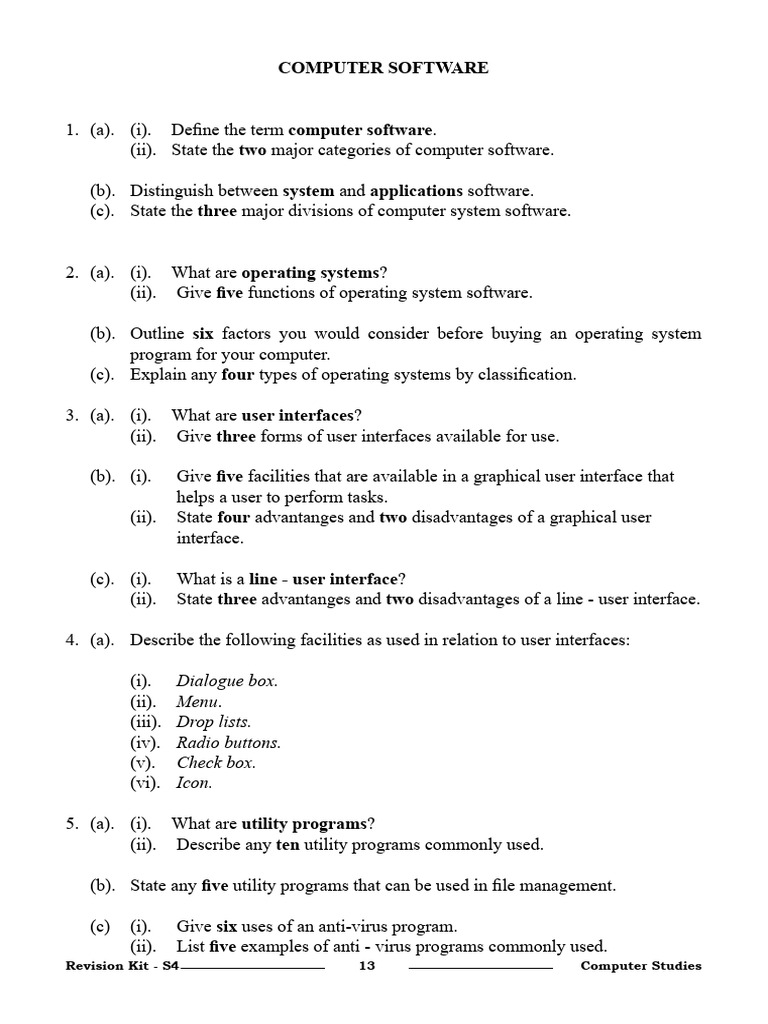 S4 Computer Software | PDF | Computer Programming | Programming