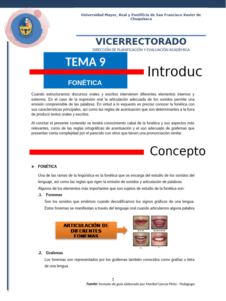 Material Textual Tema 9 Fonética | PDF | Fonética | Fonema