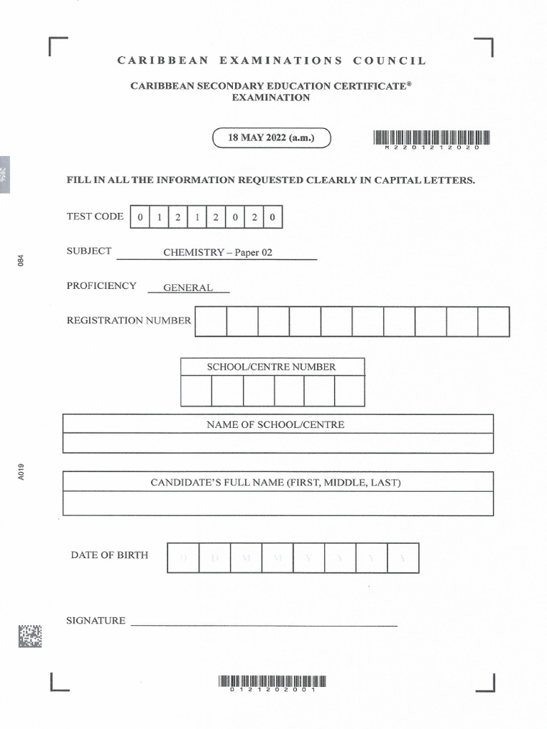 Chemistry May 2022 P02 | PDF