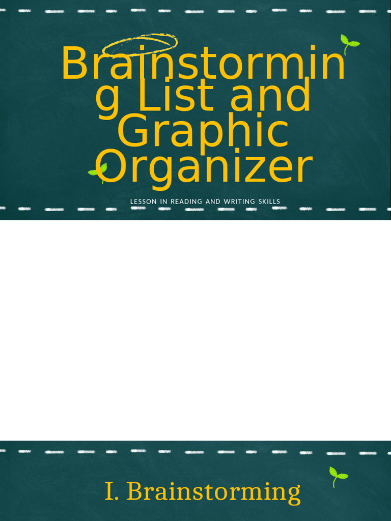 RW - Brainstorming List and Graphic Organizer - 03 | PDF ...