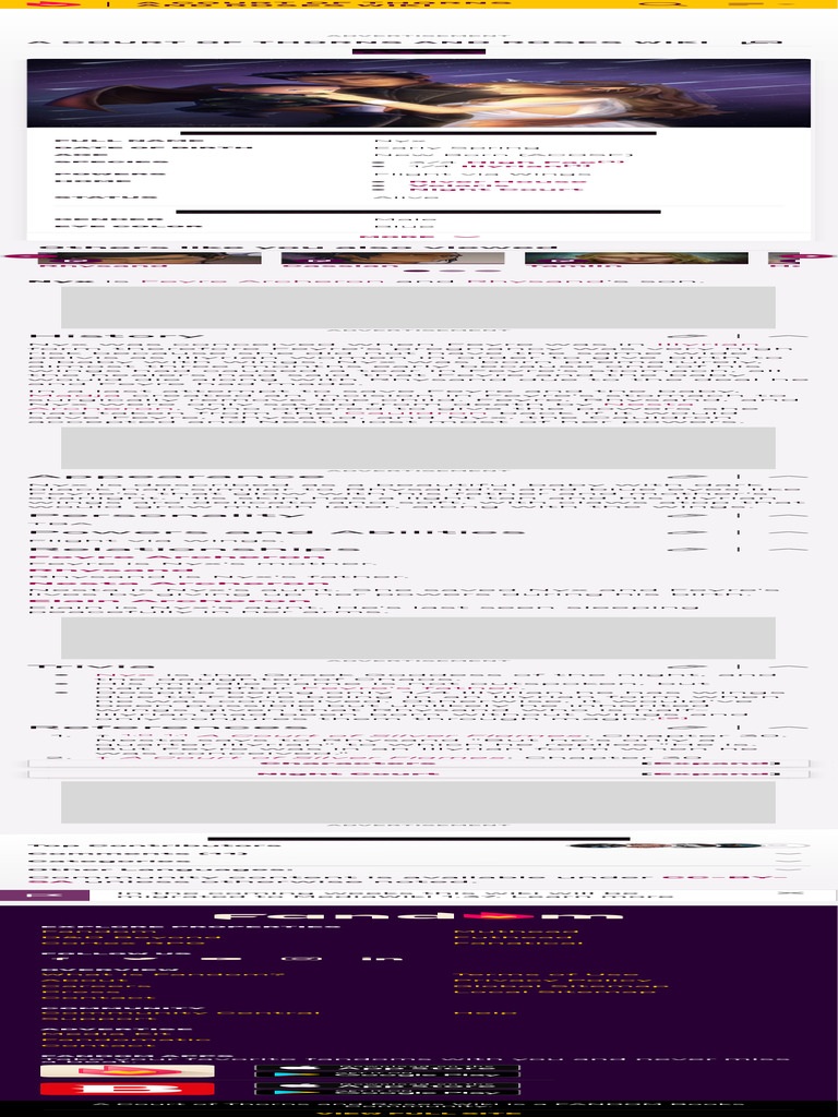Nyx A Court of Thorns and Roses Wiki Fandom | PDF