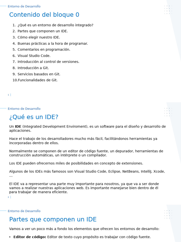 Conceptos HTML y JavaScript Bloque 0 Introduccion A Nuestro Entorno de ...