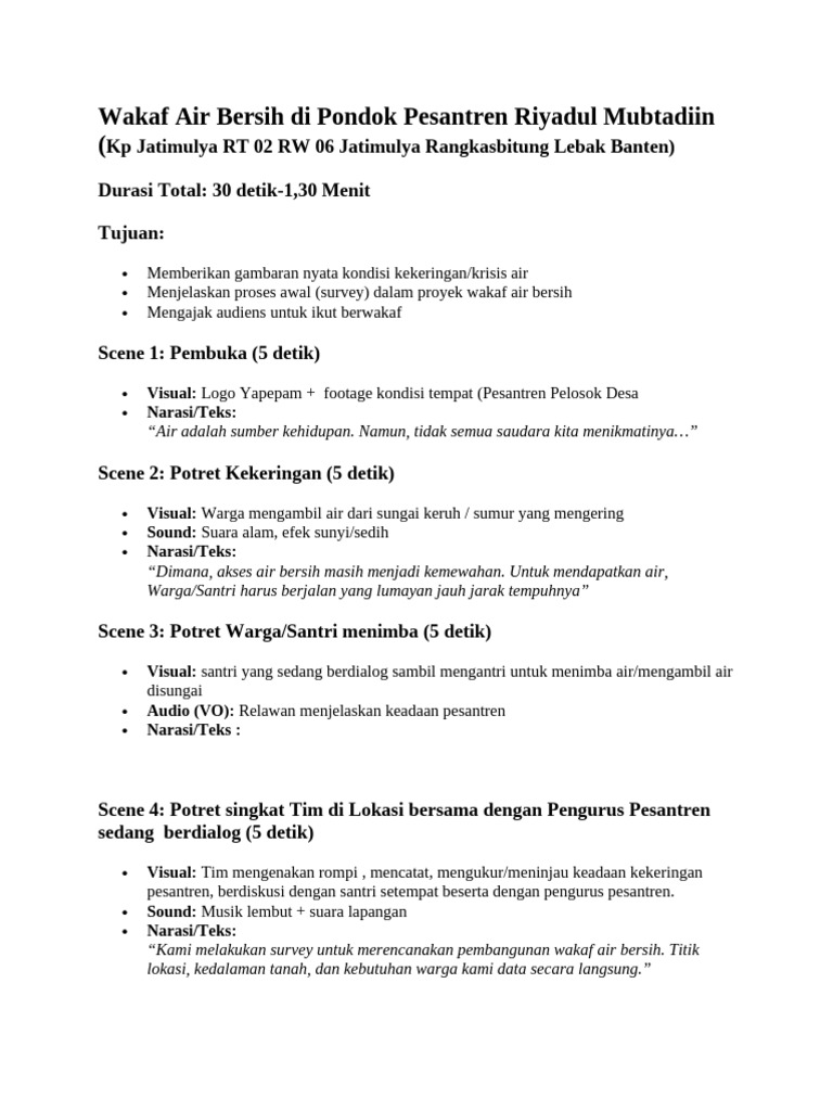 Script Lengkap Narasi | PDF