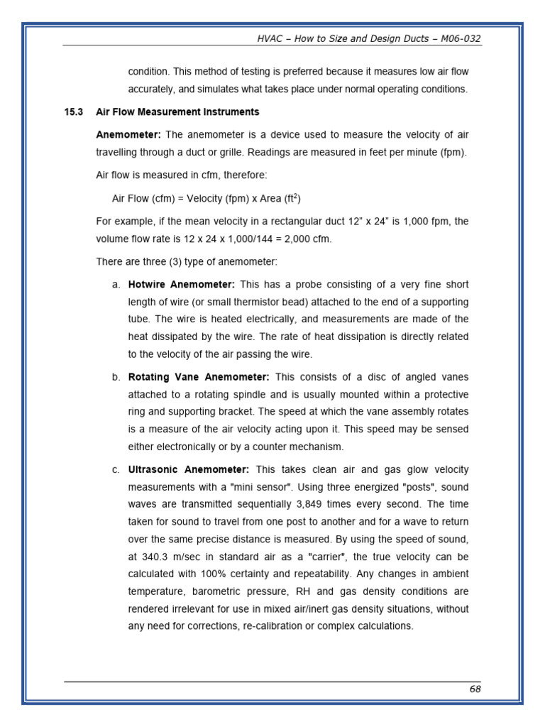 HVAC Duct Sizing and Design Guide | PDF