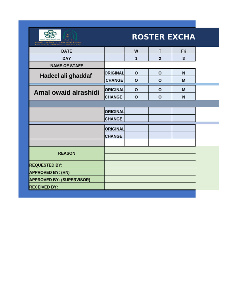 Roster Request Form | PDF
