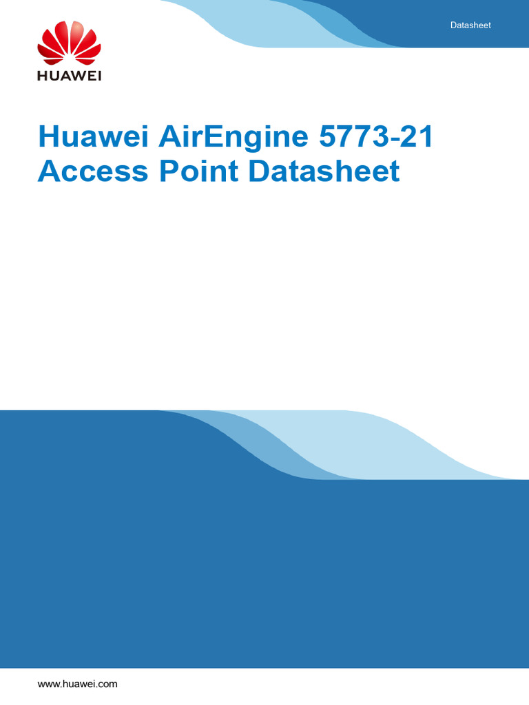 Huawei AirEngine 5773-21 Access Point Datasheet-2 | PDF | Wi Fi | Ieee 802.11
