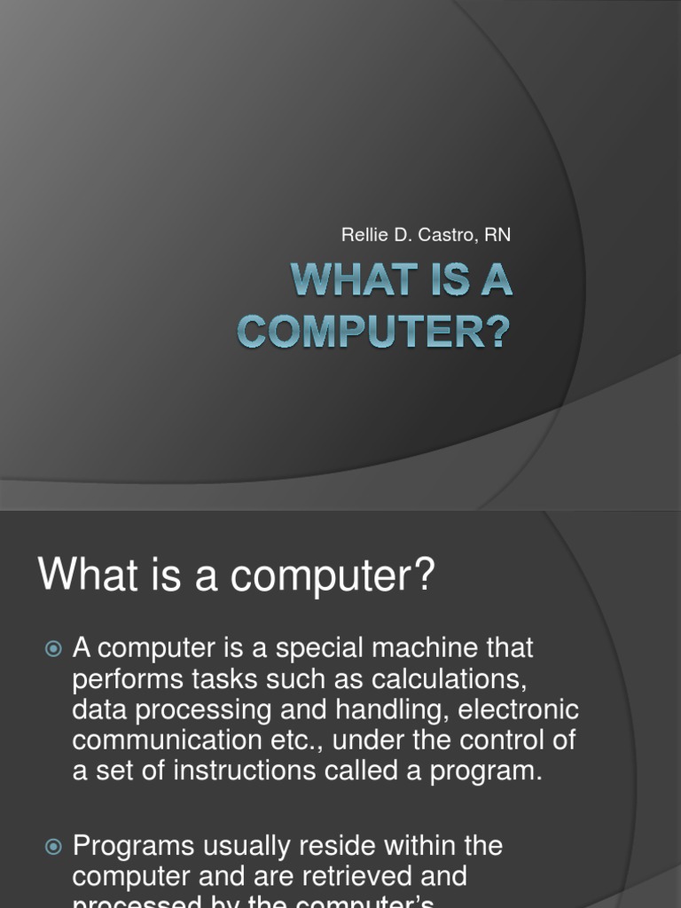 An Overview of Computers: Their Functions, Components, and Uses | PDF ...