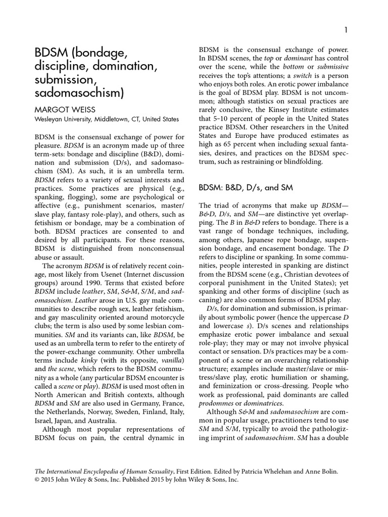 Understanding BDSM Practices and History | PDF | Bdsm | Sadomasochism