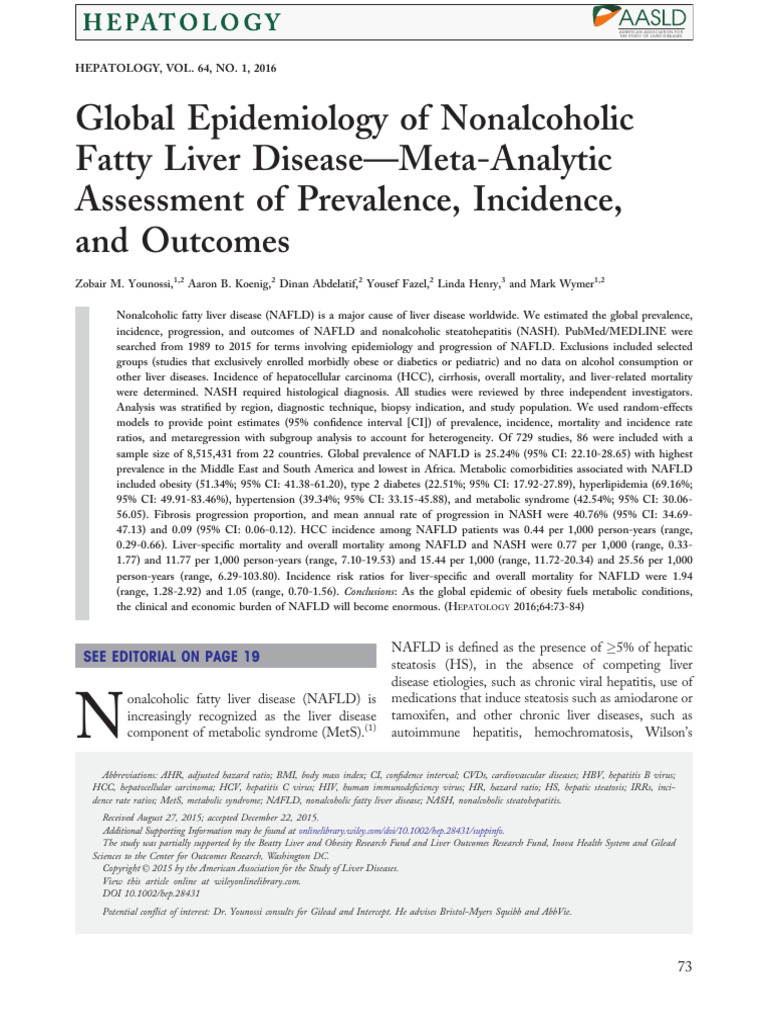 Global Epidemiology of Nonalcoholic Fatty Liver Disease-Meta-Analytic ...