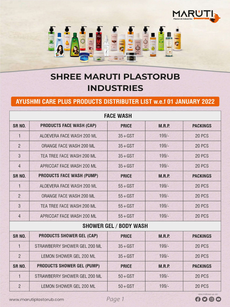 Cosmetic Price List | PDF