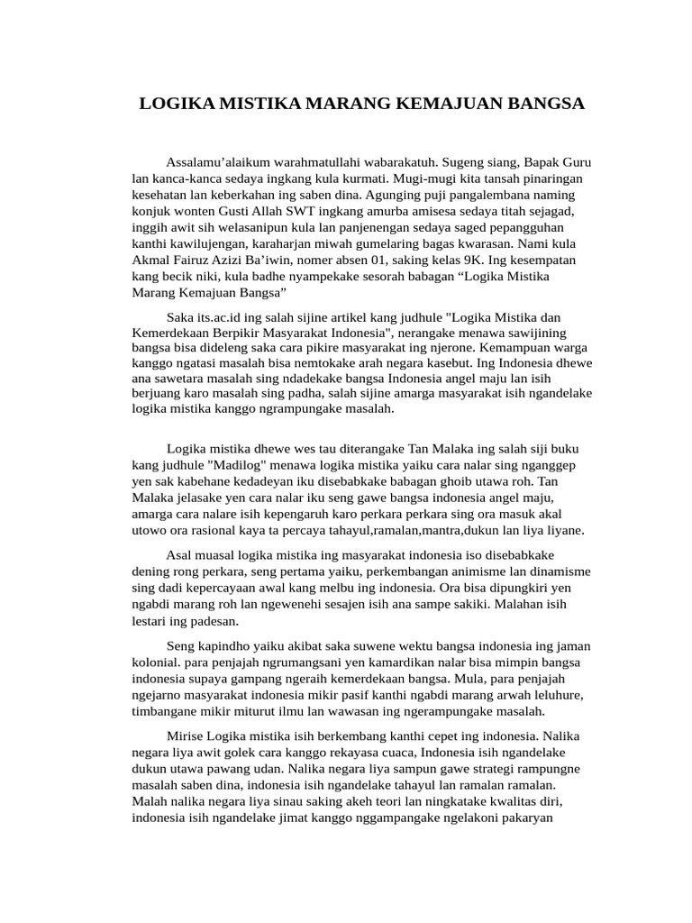 Logika Mistika | PDF