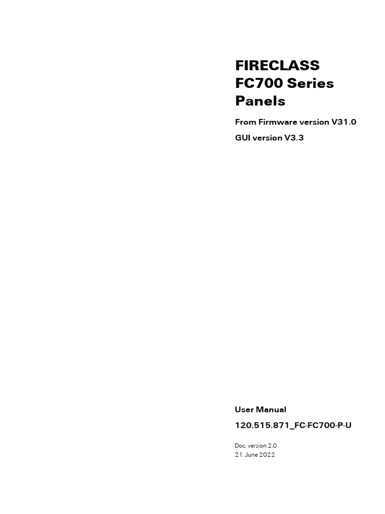 Fireclass Fc700 Series User Manual en | PDF | Graphical User Interfaces | Computer Engineering