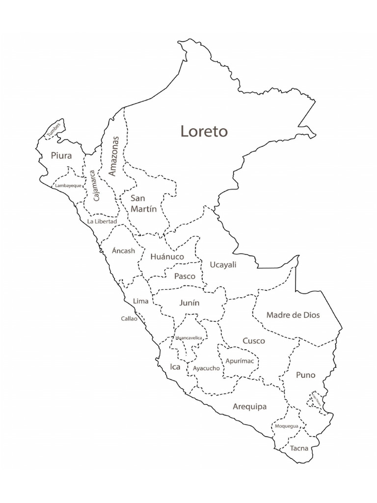 Mapa Politico Del Peru | PDF