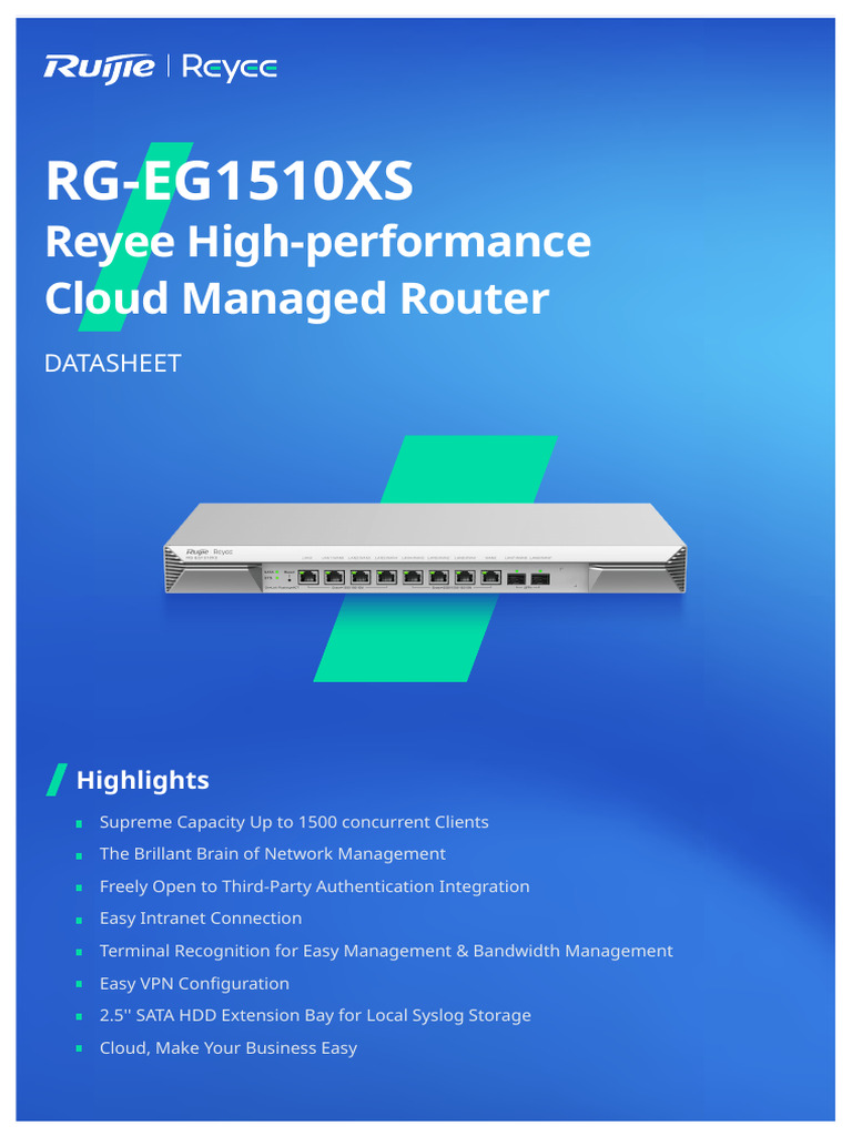 RG-EG1510XS Datasheet 1107 | PDF | Radius | Virtual Private Network