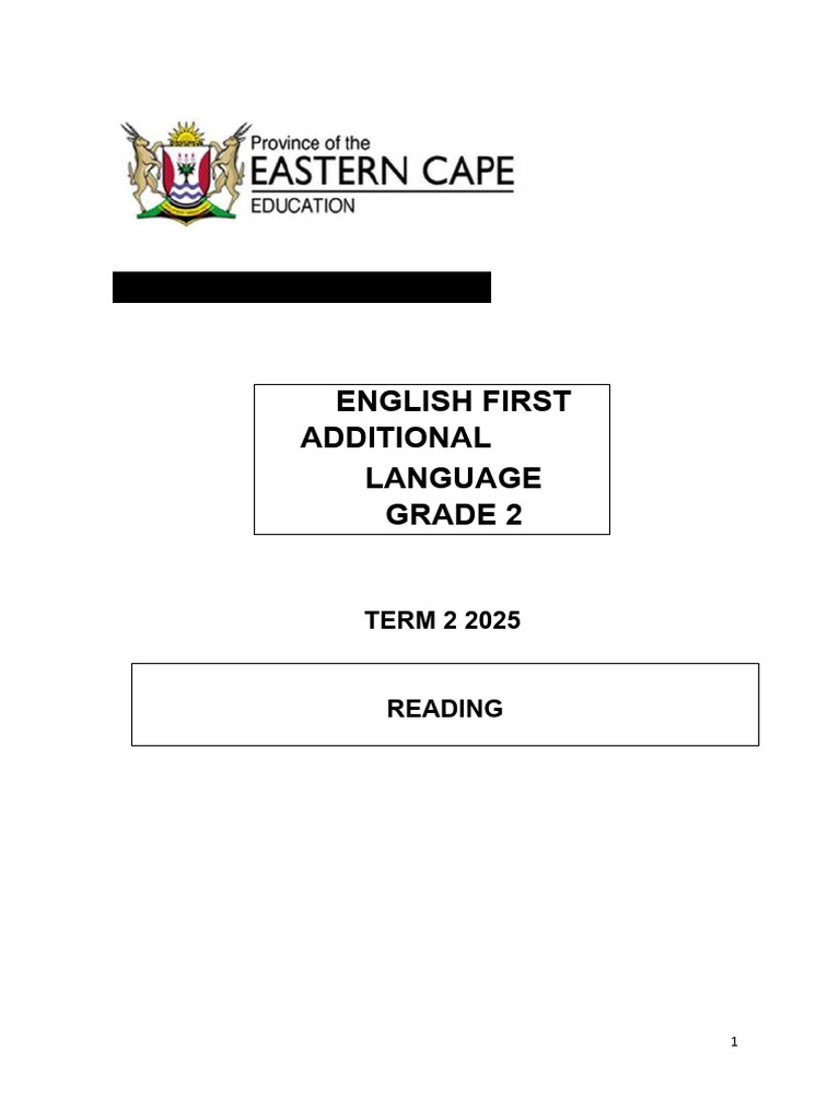 Efal Reading Grade 2 Term 2 2025 | PDF