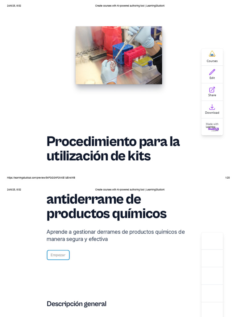 Create Courses With AI-powered Authoring Tool - LearningStudioAI Kist de Quimicos | PDF ...