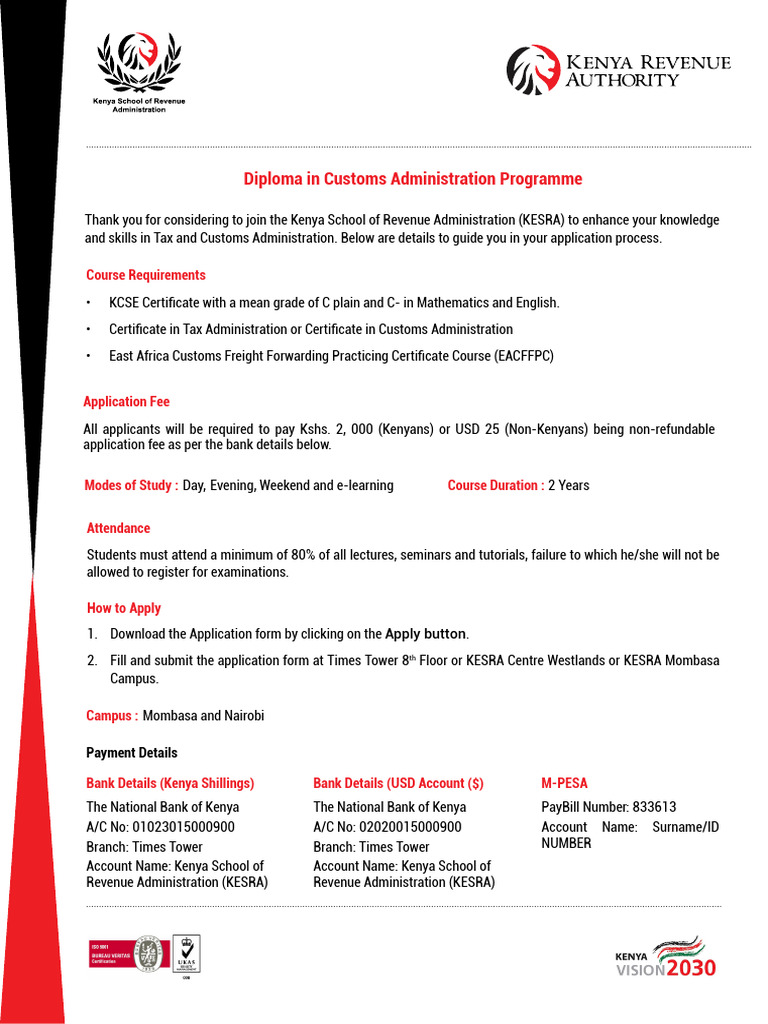 Diploma in Customs Administration Guide | PDF