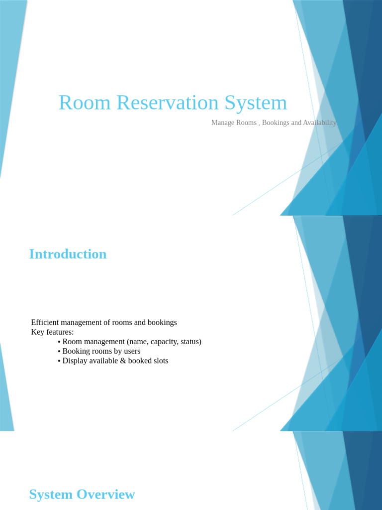Room Reservation System | PDF
