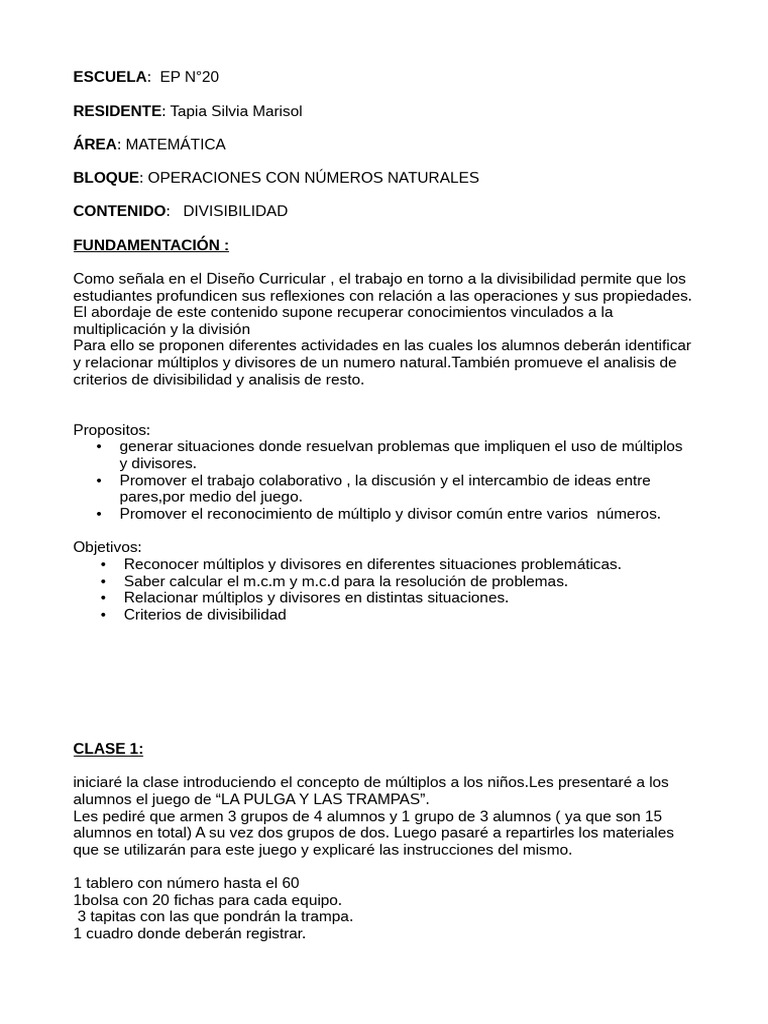 Actividades de Divisibilidad para Niños | PDF | División (Matemáticas)