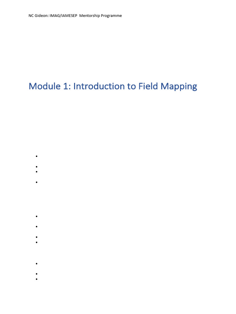 Mnual - Field Mapping Essentials and Location Assessment With MapSource | PDF | Geology ...