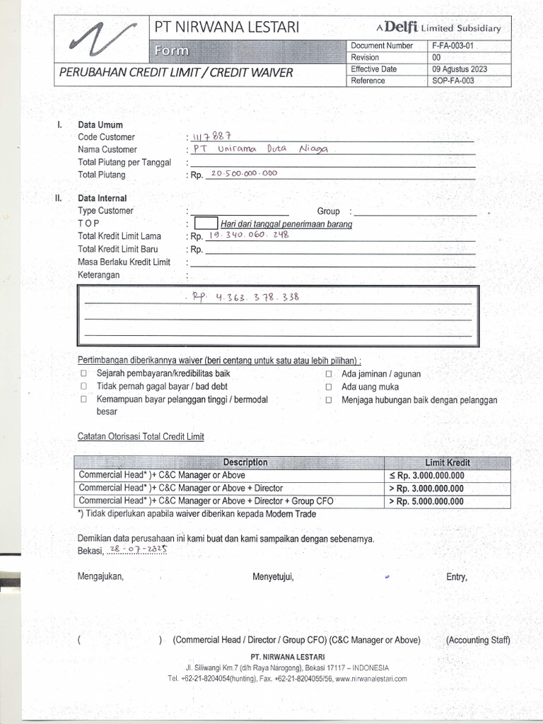 PT Unirama Duta Niaga | PDF