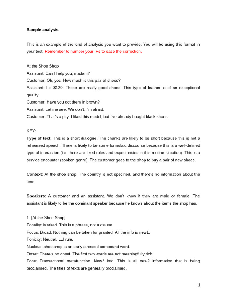 Sample Integrative Analysis | PDF | Tone (Linguistics) | Word