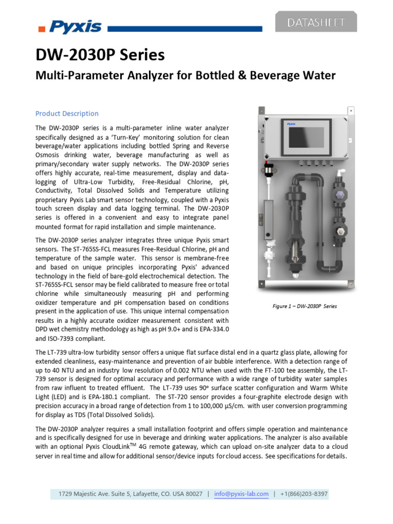 DW-2030P Series Data Sheet | PDF | Sensor | Water