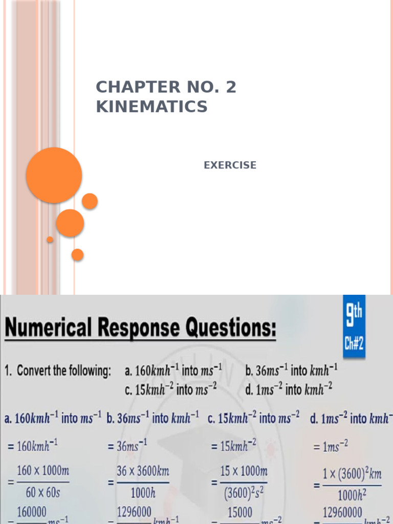 Chapter No 2 Exercise | PDF | Acceleration | Velocity