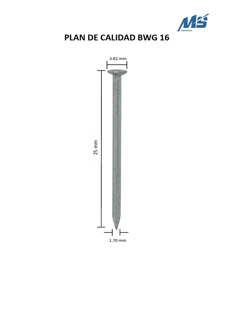 Plan de Calidad BWG 16 | PDF