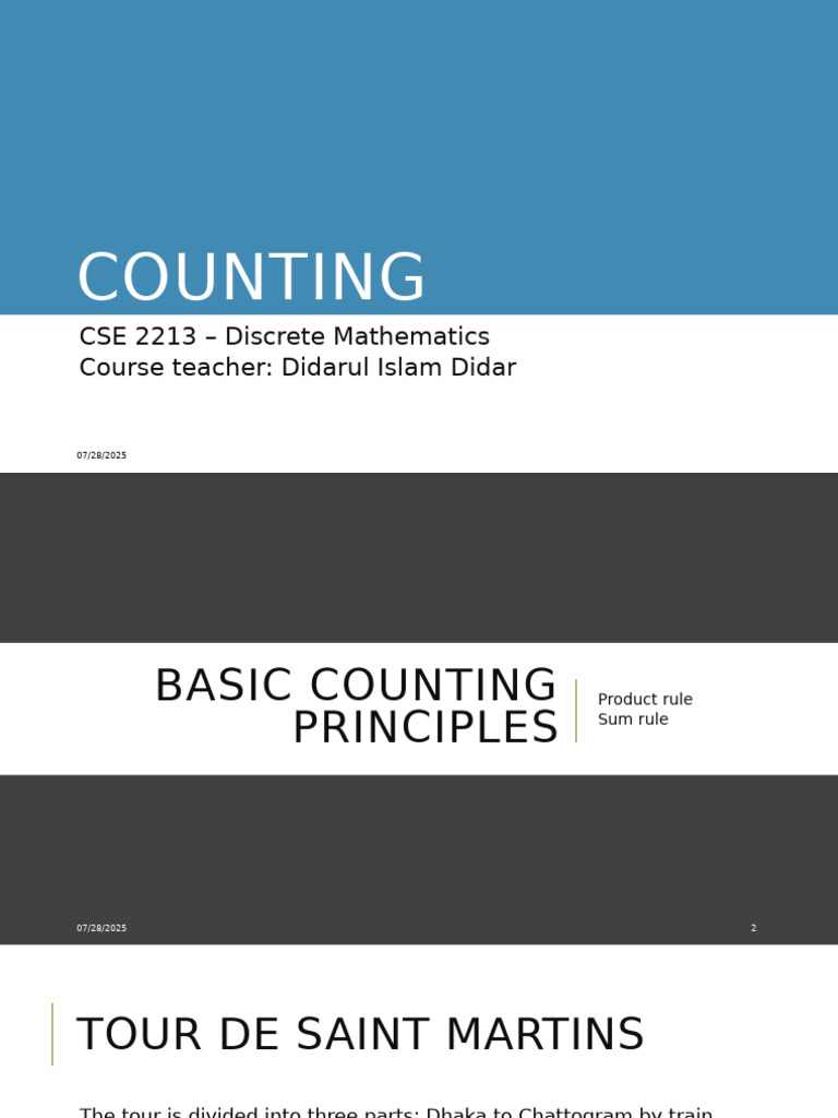 Counting Principles in Discrete Mathematics | PDF | Mathematics ...