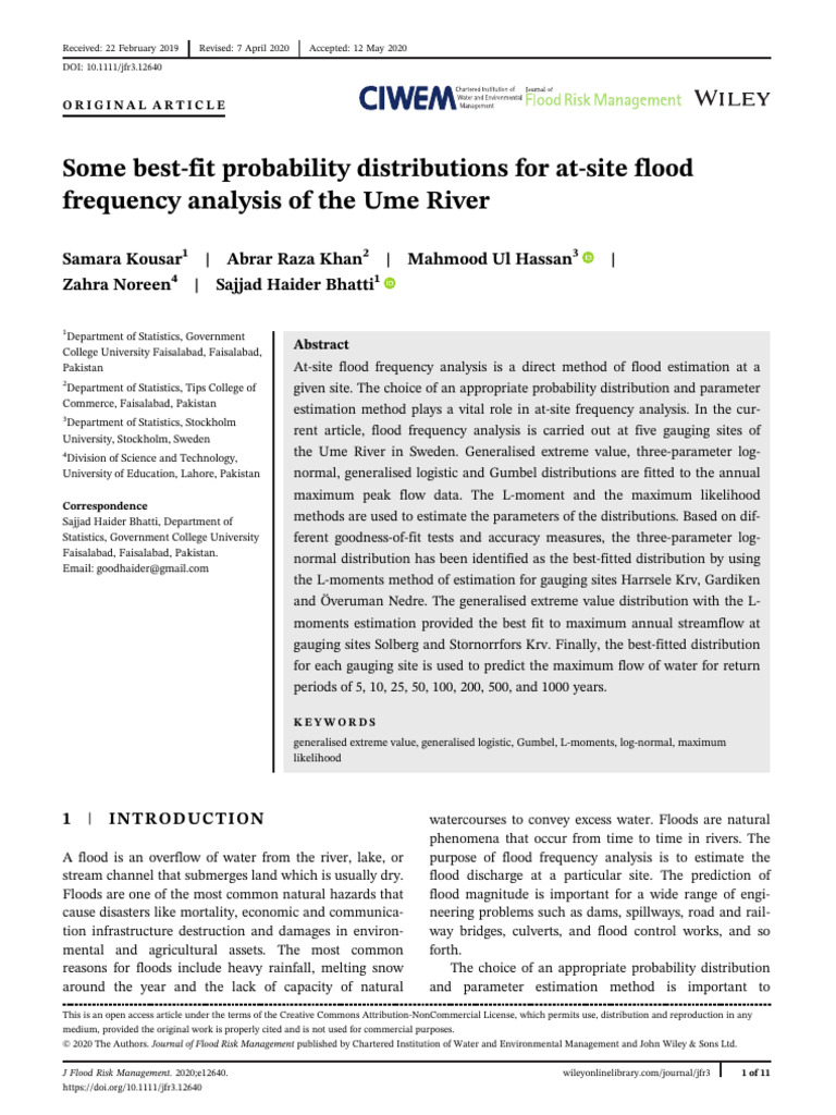 Some Best Fit Probability Distributions | PDF | Bootstrapping ...