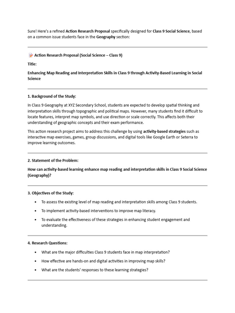 Enhancing Map Skills in Class 9 Geography | PDF | Geography | Map