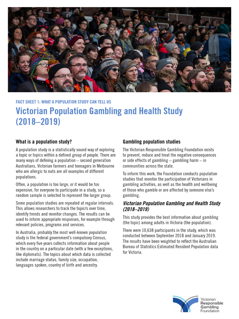 Victorian Population Gambling and Health Study (2018-2019) - FACT SHEET ...