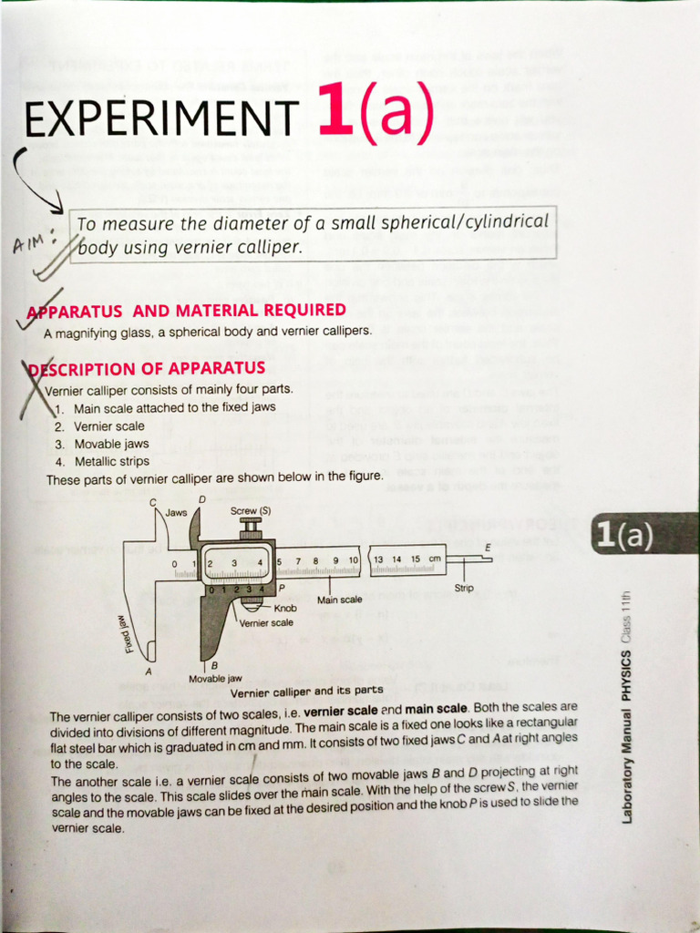 PHYSICS Practical Class11/experiment Book | PDF