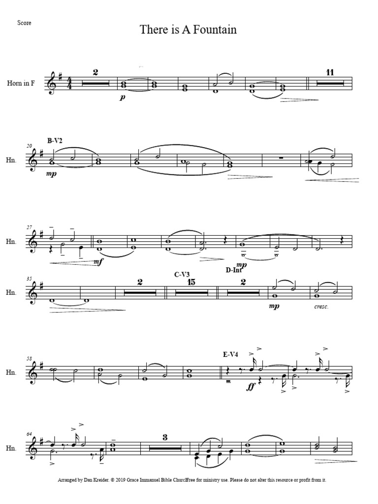 Alto Sax - There Is A Fountain | PDF