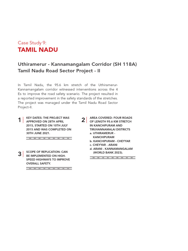 Case Study - Tamil Nadu - Road Safety Good Practices in India | PDF | Road Traffic Safety ...